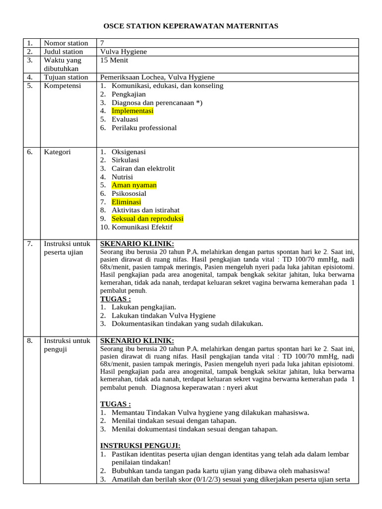 Vulva Hygiene-Stase Kep. Maternitas | PDF