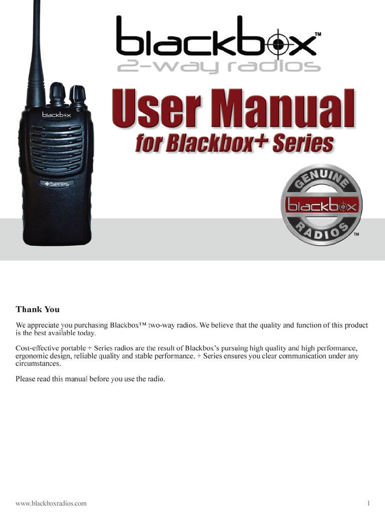 Blackbox Plus U Owners Manual | PDF