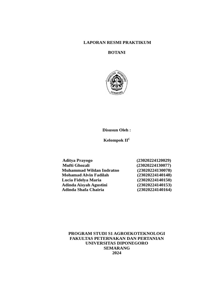 Laporan Resmi Praktikum | PDF