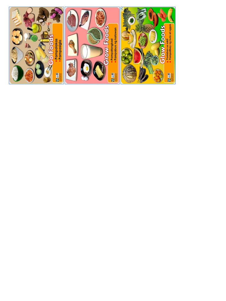 GO, GLOW, GROW Foods | PDF