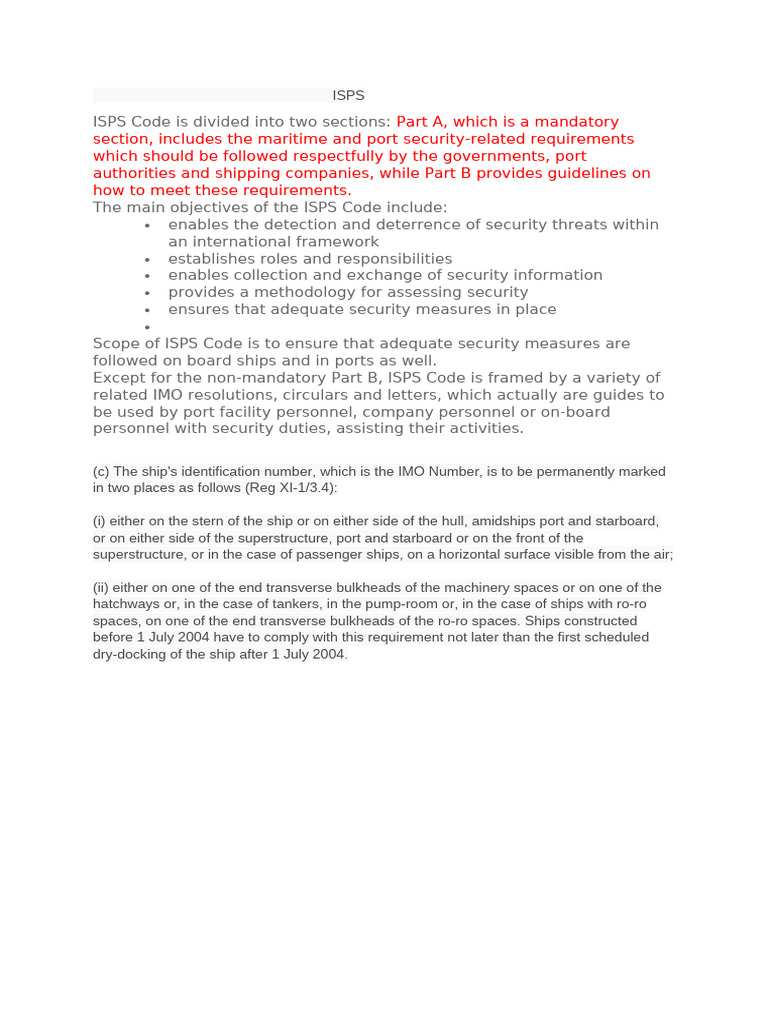 ISPS | PDF