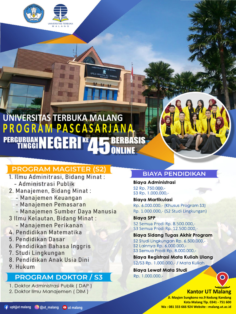 S2 Brosur S2 UT Malang 2024 | PDF