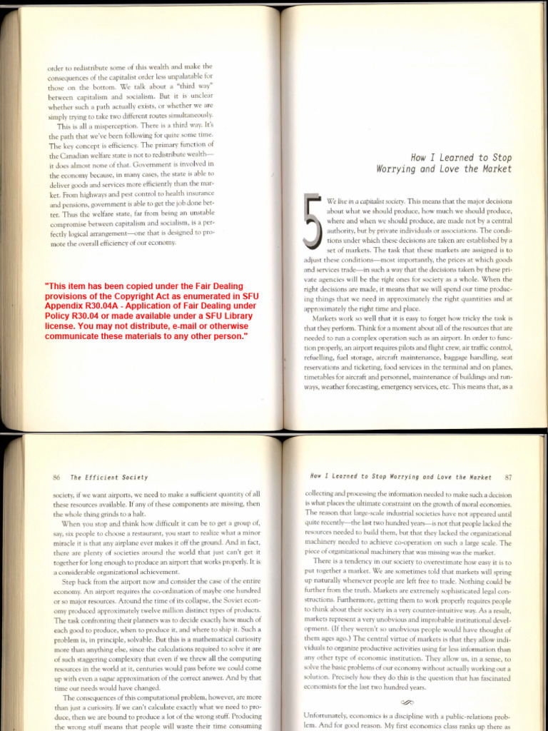 The Efficient Society - Chapter 5-1 | PDF | Capitalism | Economies