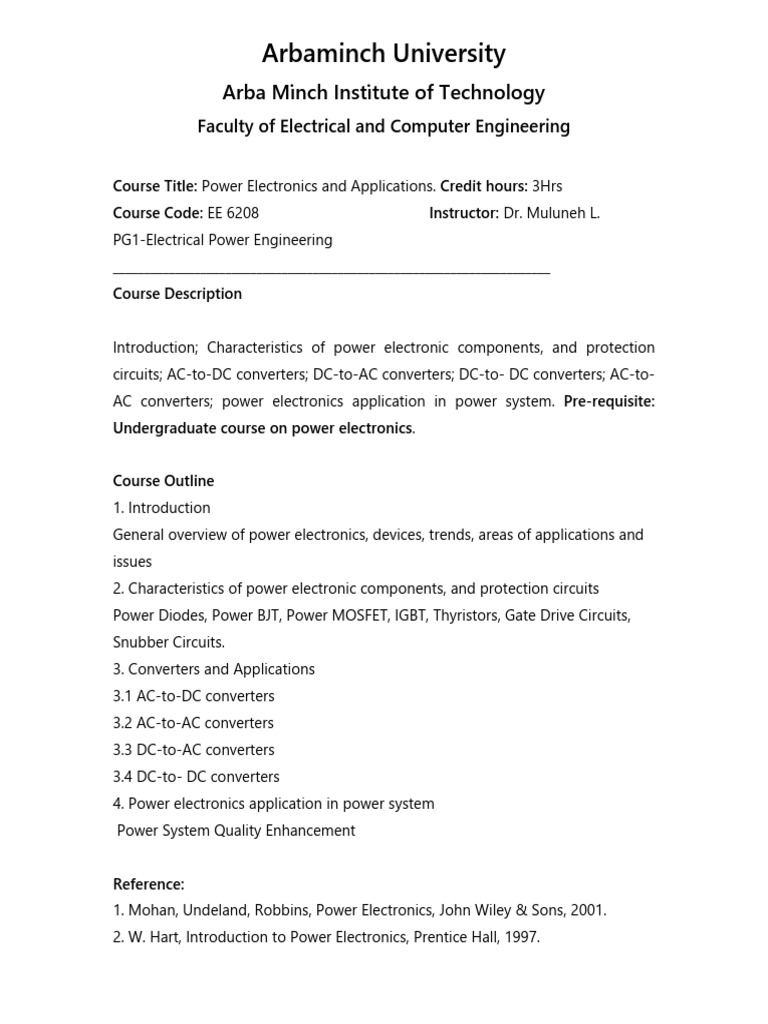 Arbaminch University: Arba Minch Institute of Technology | PDF