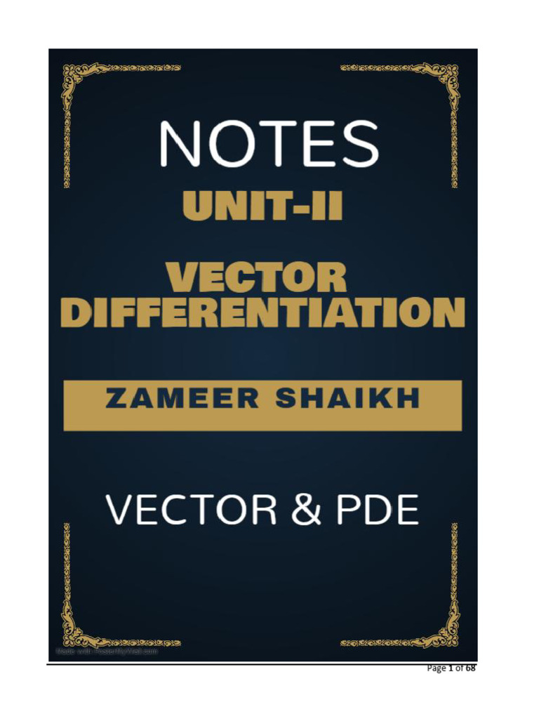 Vector Differentiation Pdf Divergence Gradient
