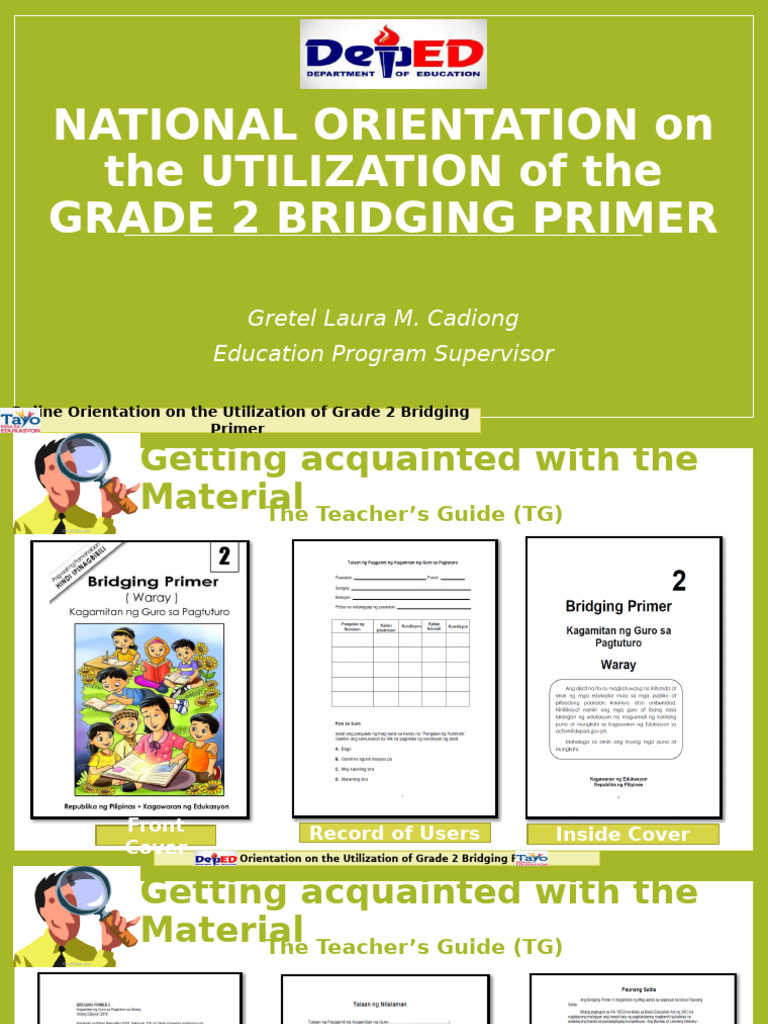 National Orientation On Grade 2 Bridging Primer | PDF | Linguistics ...
