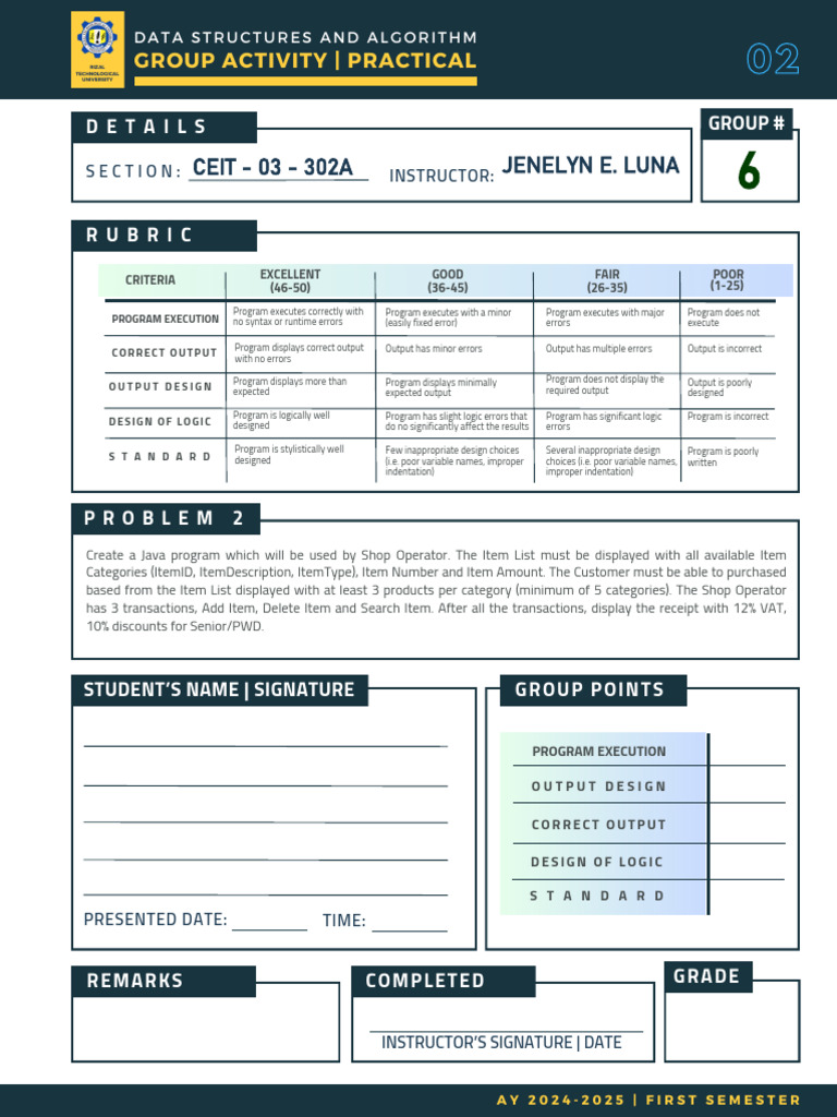G1 Dsa | PDF | Computer Engineering | Software Development G1 Dsa | PDF | Computer Engineering | Software Development