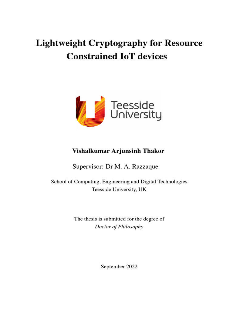 Lightweight Cryptography for IoT Devices | PDF | Public Key ...