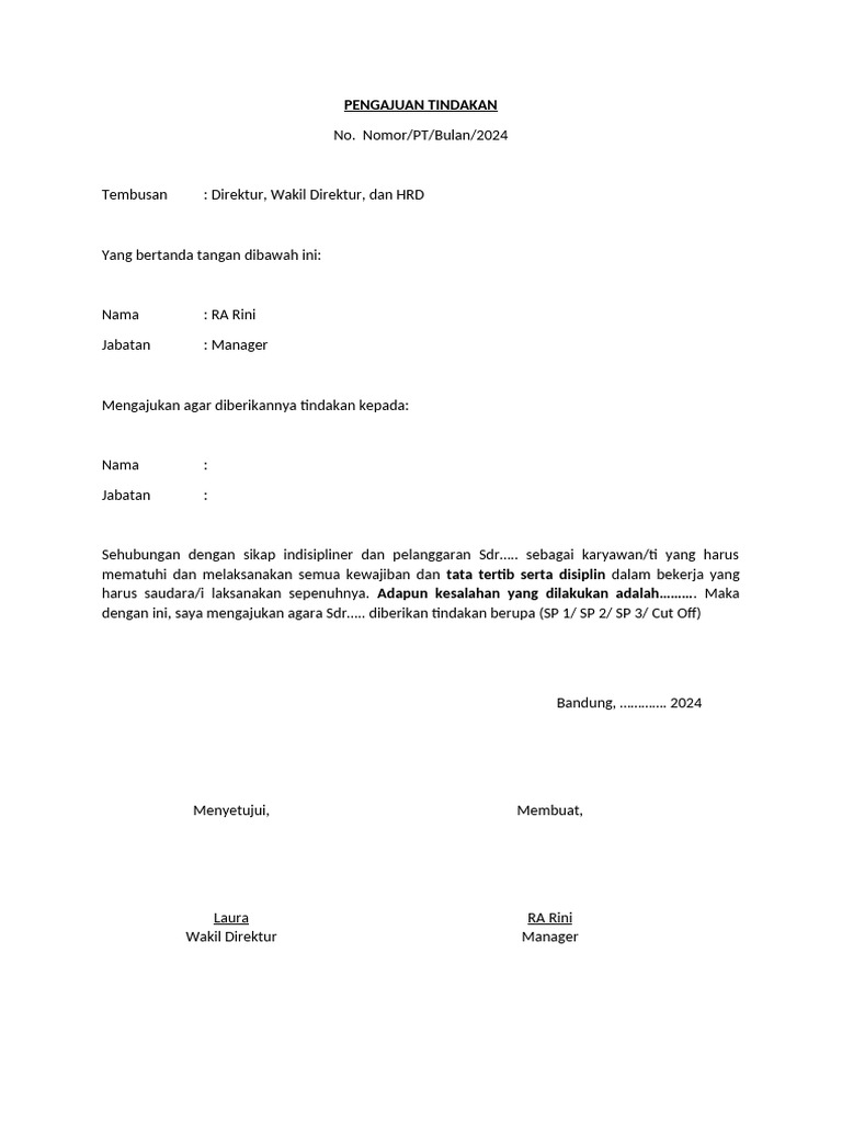 Form SP Surat Peringatan Asep Itang | PDF