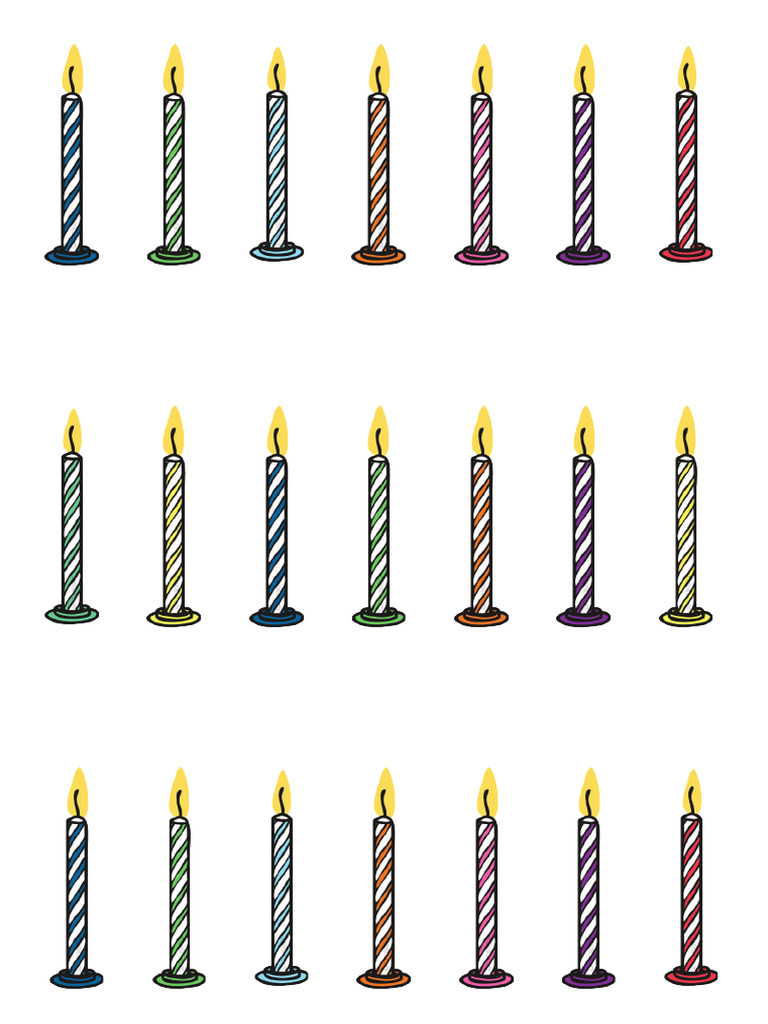 T N 2546501 Counting Candles Birthday Cake and Candles Cutouts Ver 1 | PDF