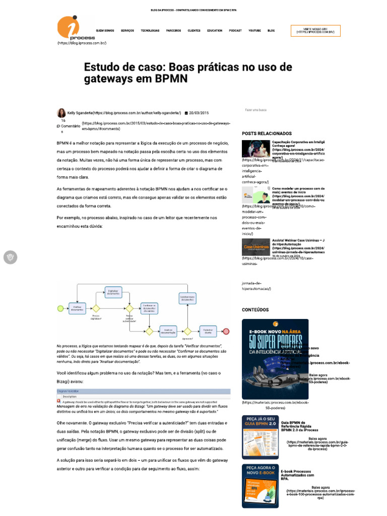 Boas Práticas No Uso de Gateways em BPMN | PDF