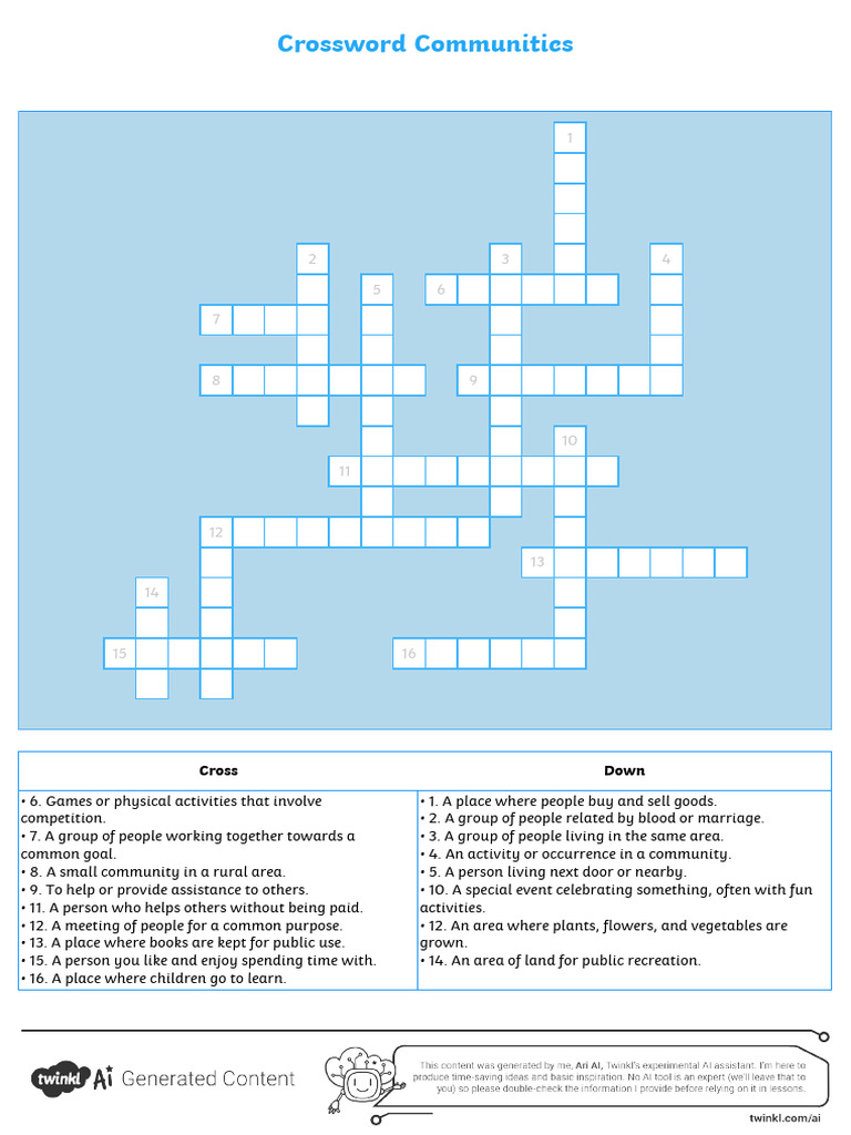 Crosswords Communities | PDF