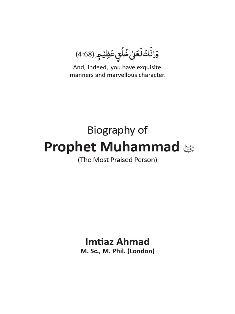 Biography Book | PDF | Muhammad | Prophets And Messengers In Islam