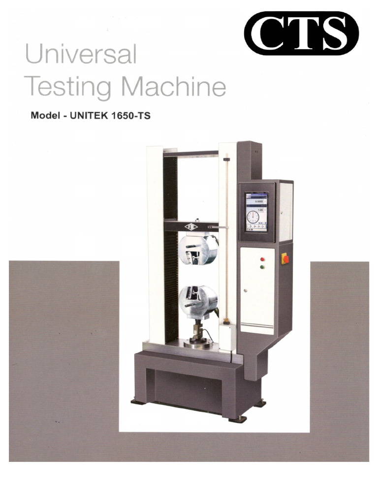 Unitek 1650 Ts Advanced Tensile Testing Machine Touchscreen | PDF