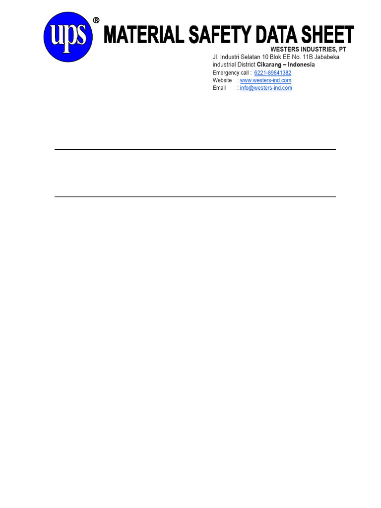 MSDS Ups Belt Dressing F. 1611 | PDF | Respiratory System | Carbon Dioxide