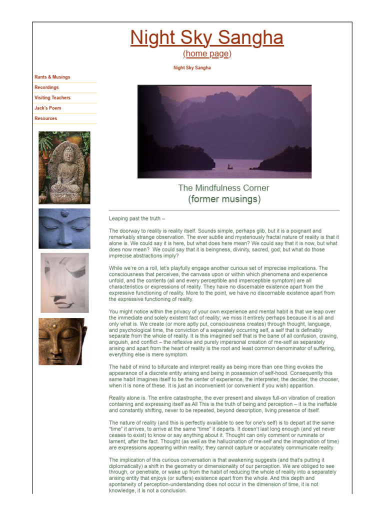 Mindfulness Writings - Good | PDF | Noble Eightfold Path | Reality