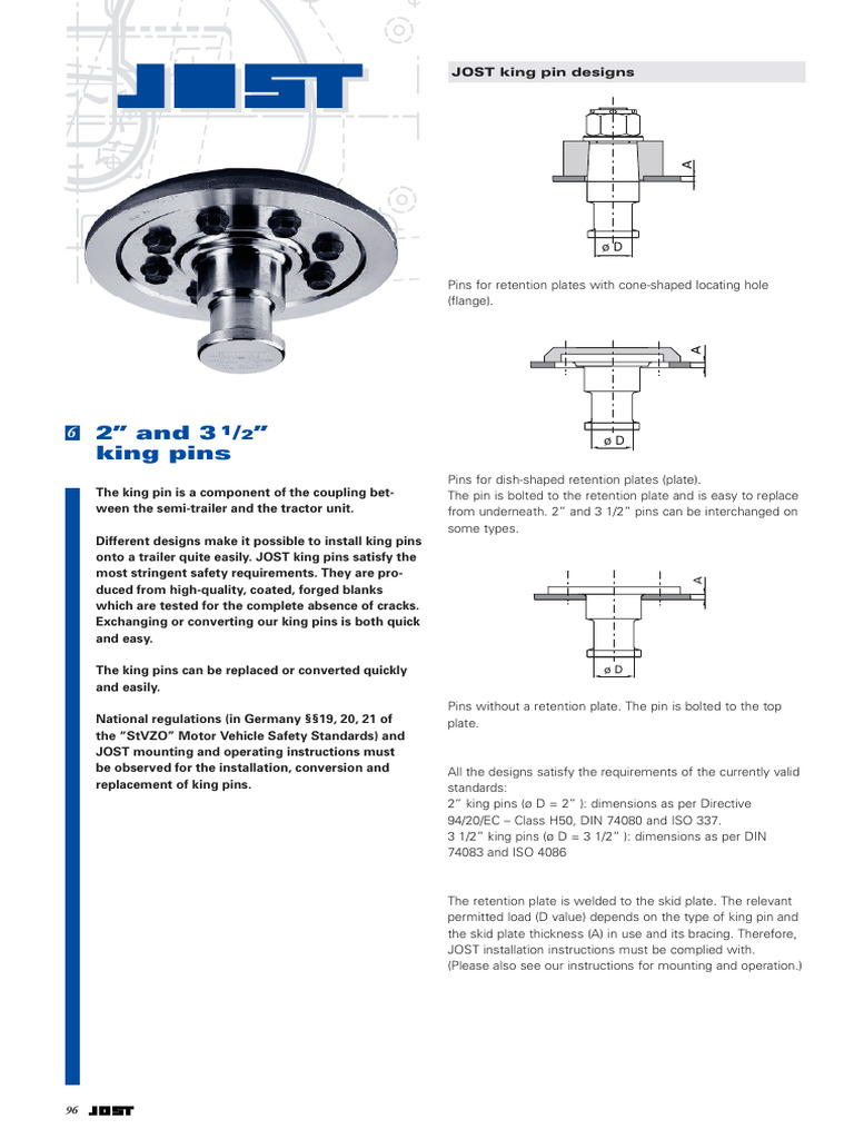 2014 Kingpin Jost Bolted KZ Series | PDF