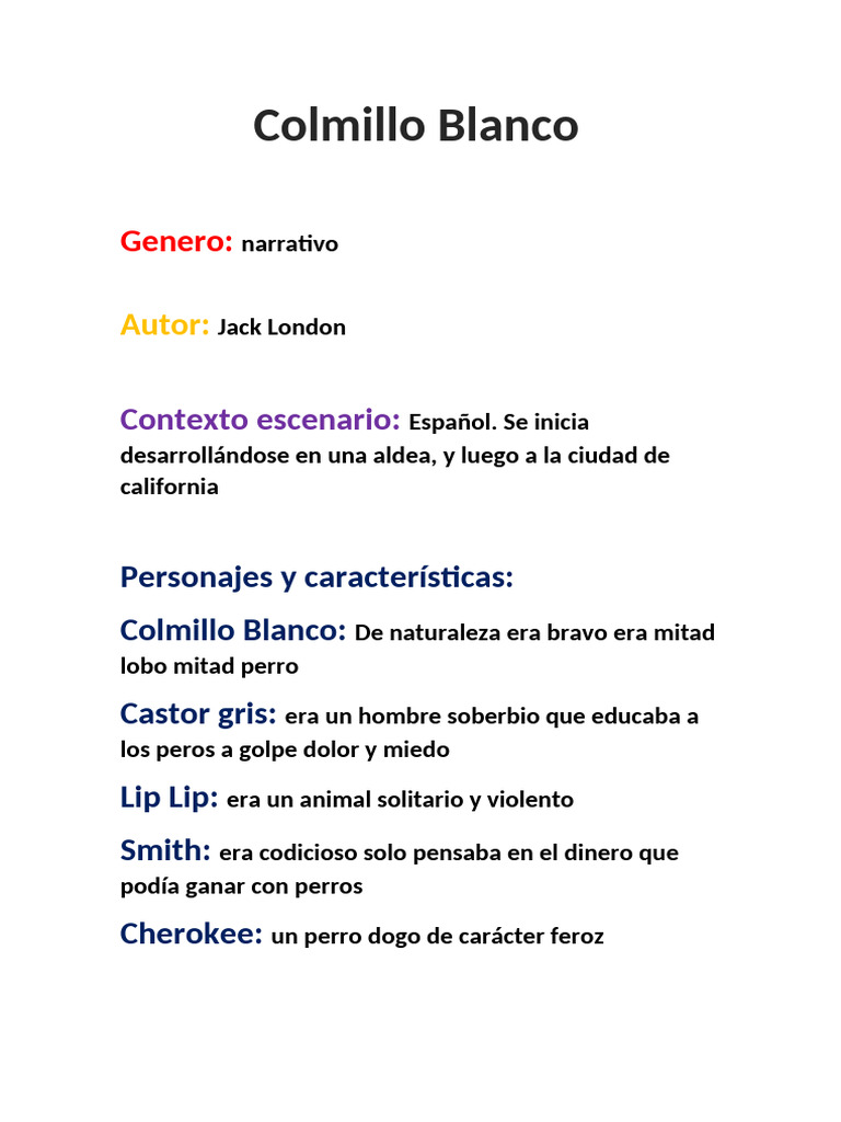 Colmillo Blanco | PDF | Colmillo Blanco