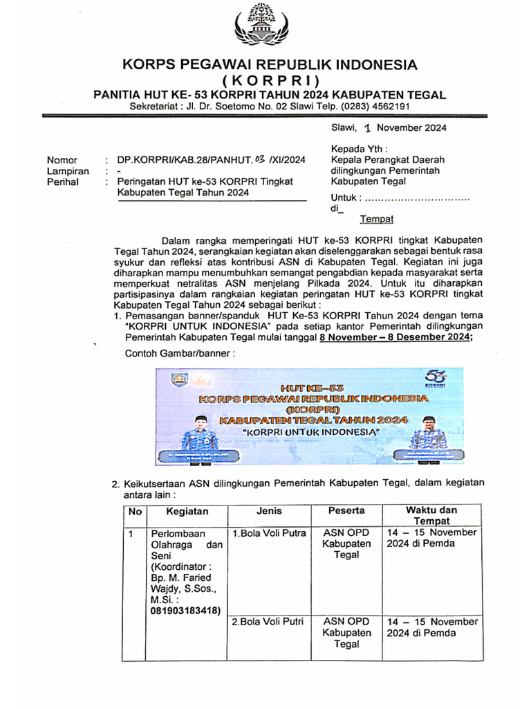 Se Hut Ke 53 Korpri TH 2024 | PDF