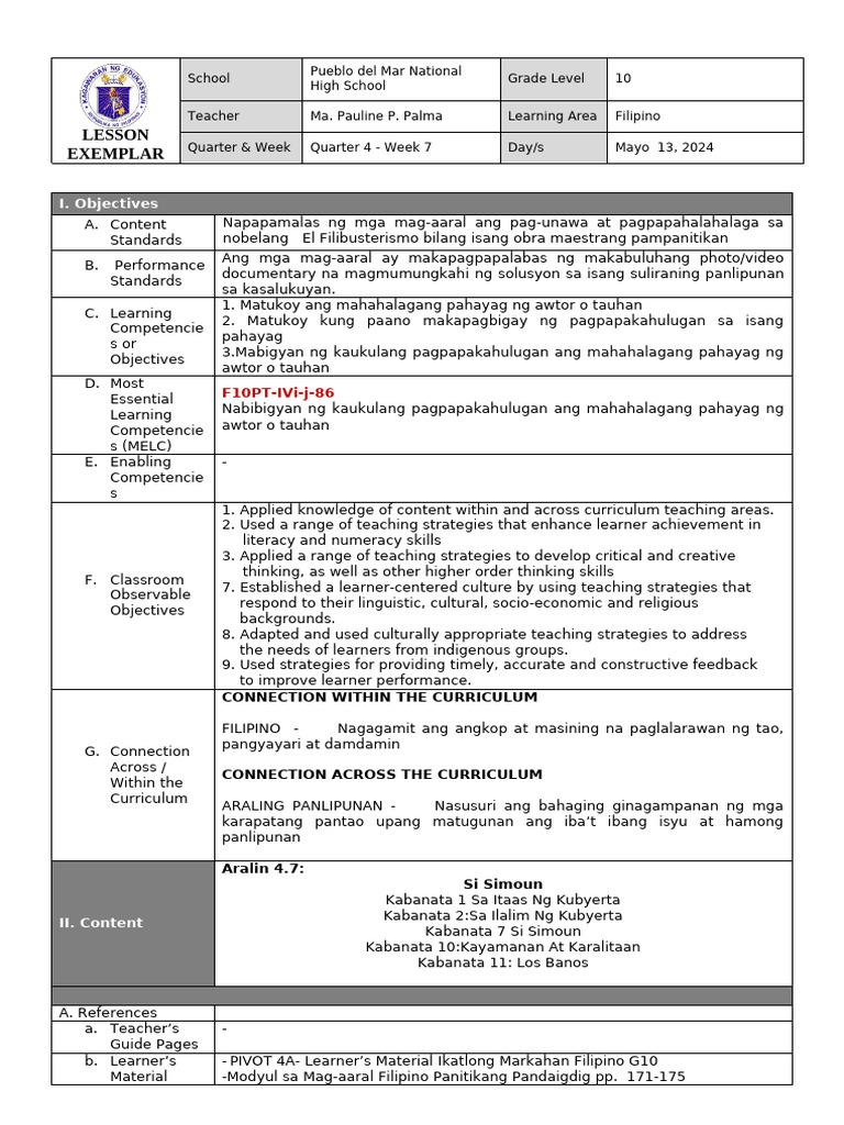 Co4-Q4-Dlp-Fil-10-W6-Kaukulang Pagpapahayag | PDF