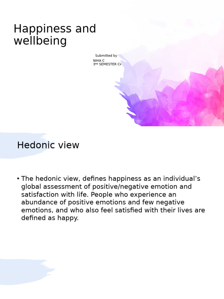 Happiness and Wellbeing | PDF