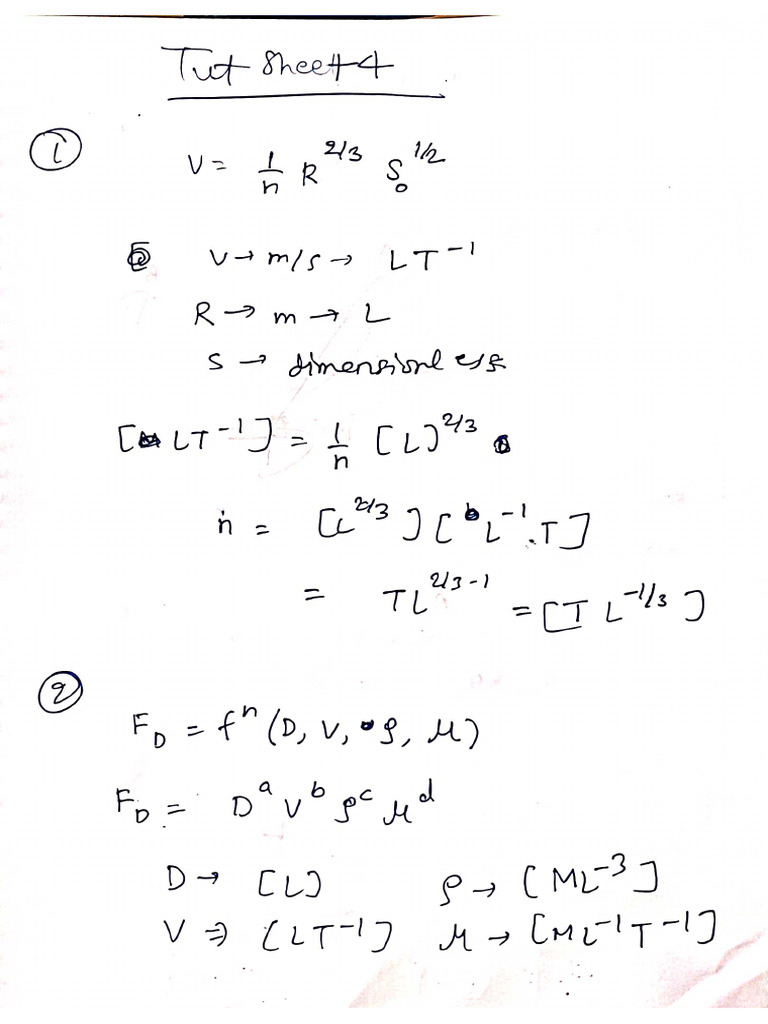 FM Tut 4 Solutions | PDF