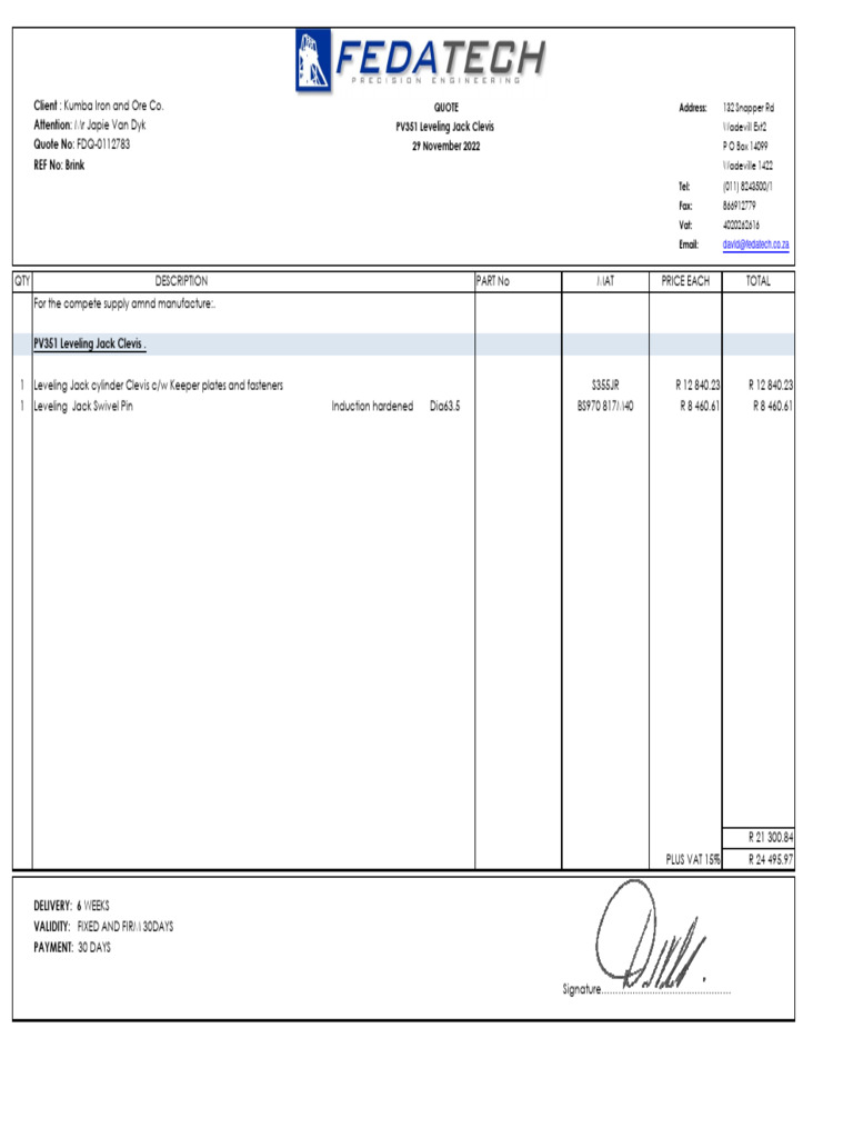 FDQ-0112783 Cylinder Clevis For Spud 2022 | PDF
