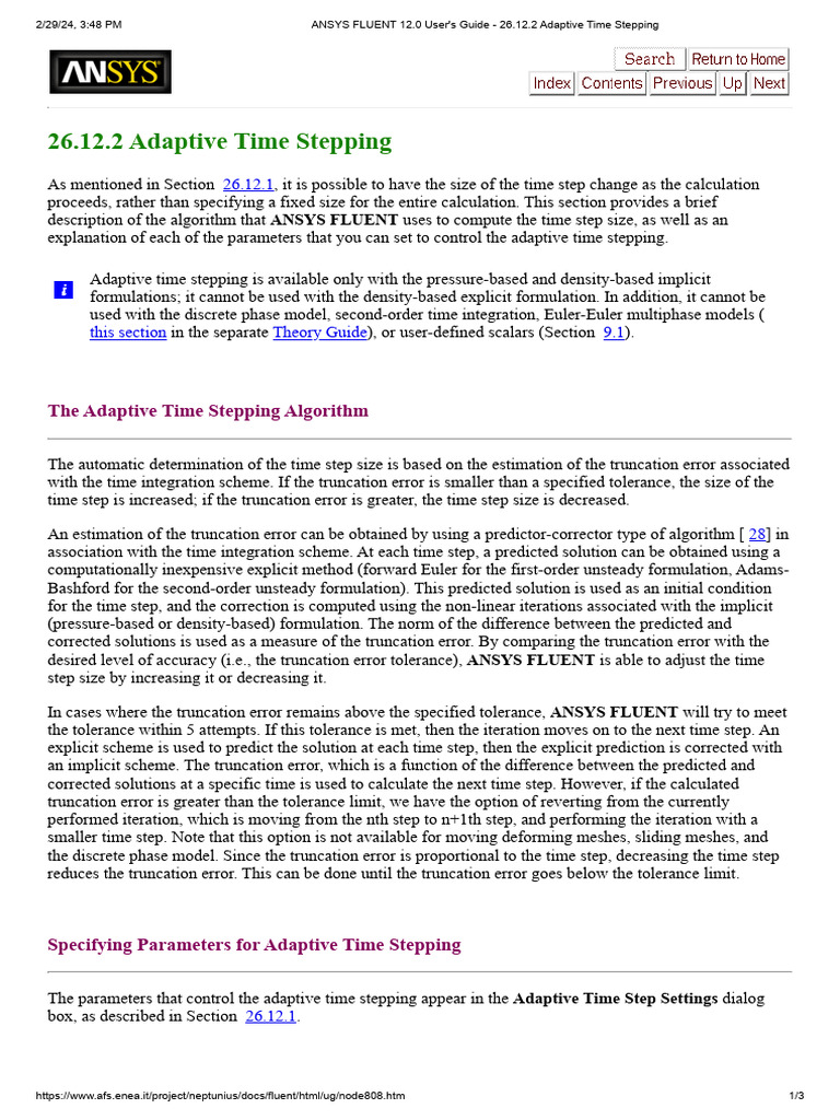 Adaptive Time Stepping | PDF | Accuracy And Precision | Algorithms
