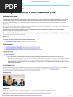 Syllabus Update: Cambridge International AS & A Level Mathematics (9709 ...