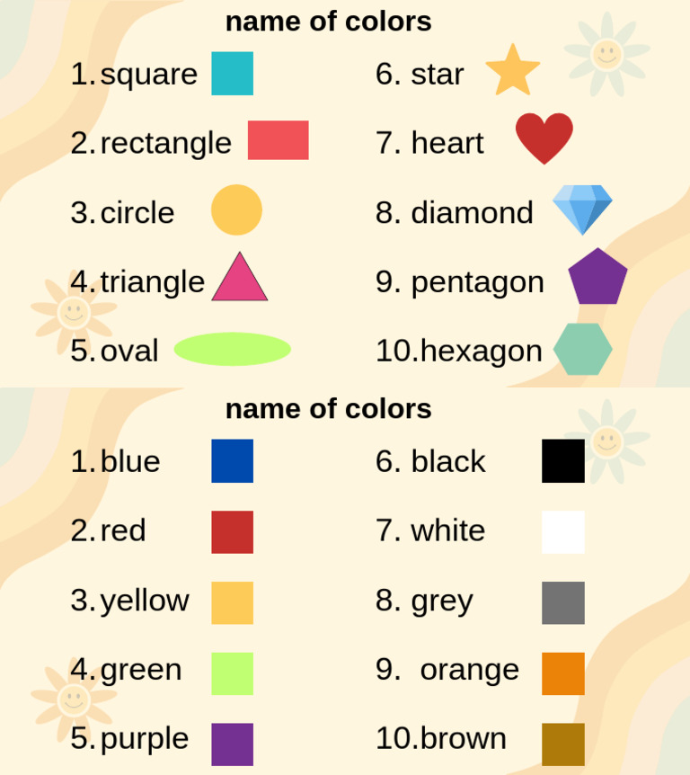 Unit 5 Meeting 1 - Colors and Shapes | PDF