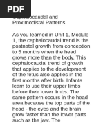 Cephalocaudal and Proximodistal Patterns | PDF | Infants | Neuron