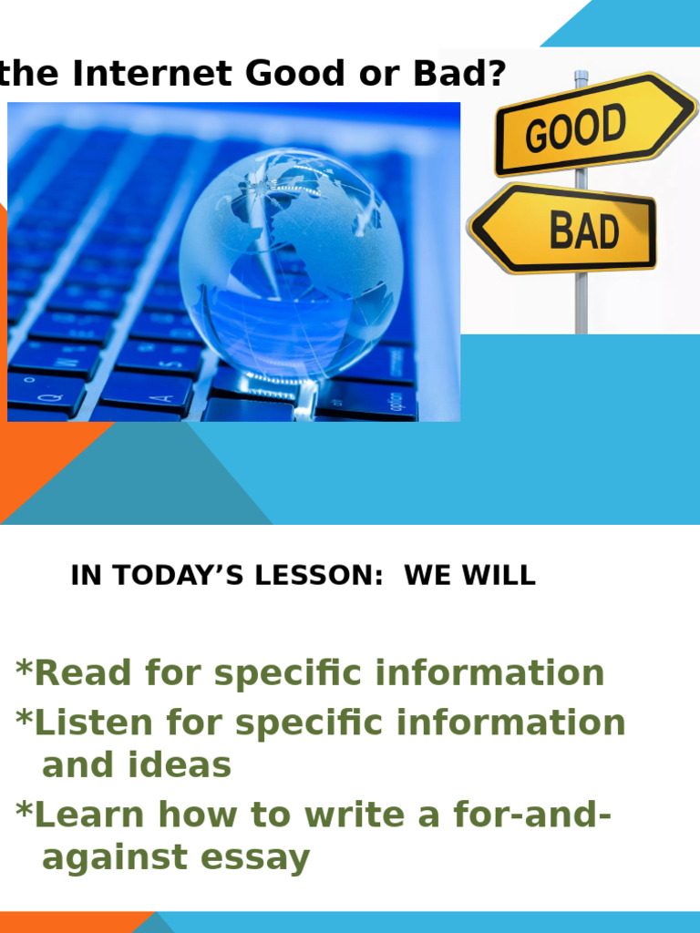 Is The Internet Good or Bad - For 7th Grade | PDF | Human Communication
