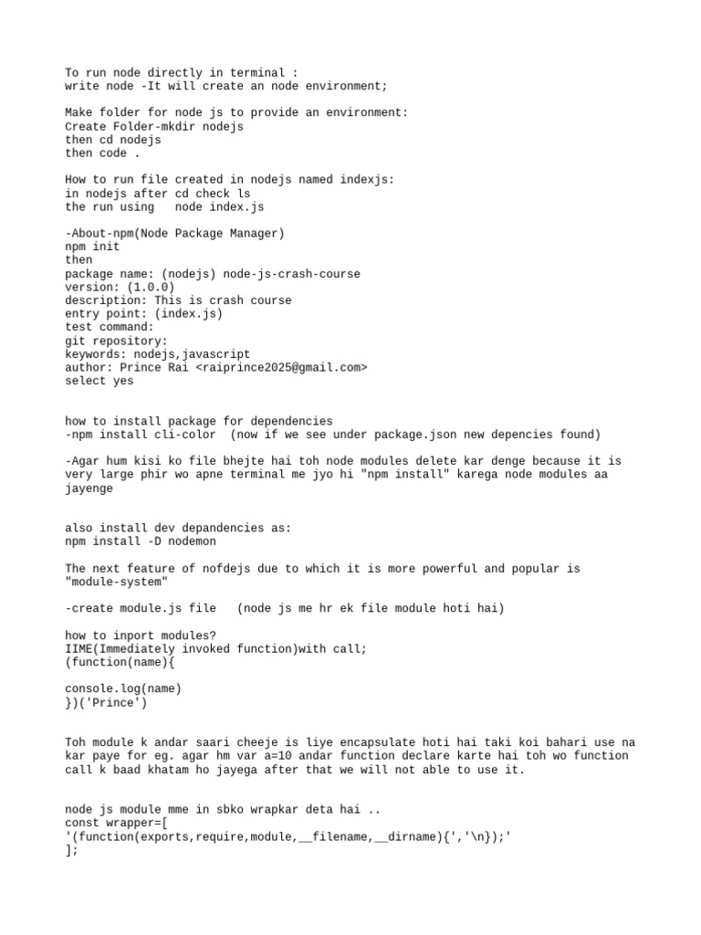 NODEJS | PDF | Computer File | Command Line Interface NODEJS | PDF | Computer File | Command Line Interface