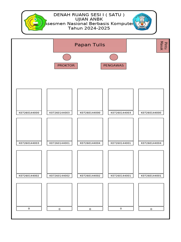 Denah Ruang Anbk 2024 | PDF