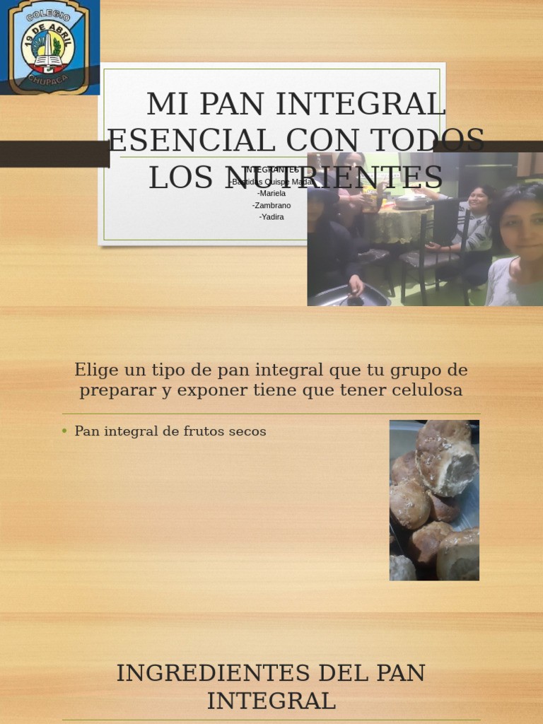 Mi Pan Integral Esencial Con Todos Los Nutrientes (1) (1) - 1 | PDF ...
