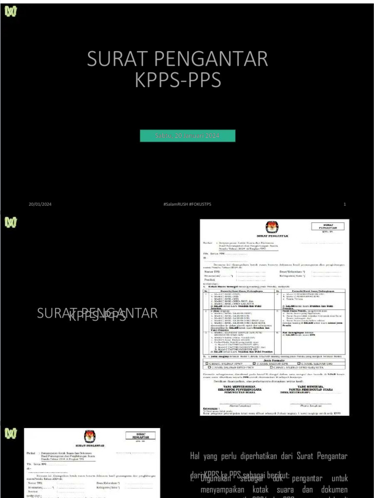 PDF Surat Pengantar Kpps Pps - Compress | PDF
