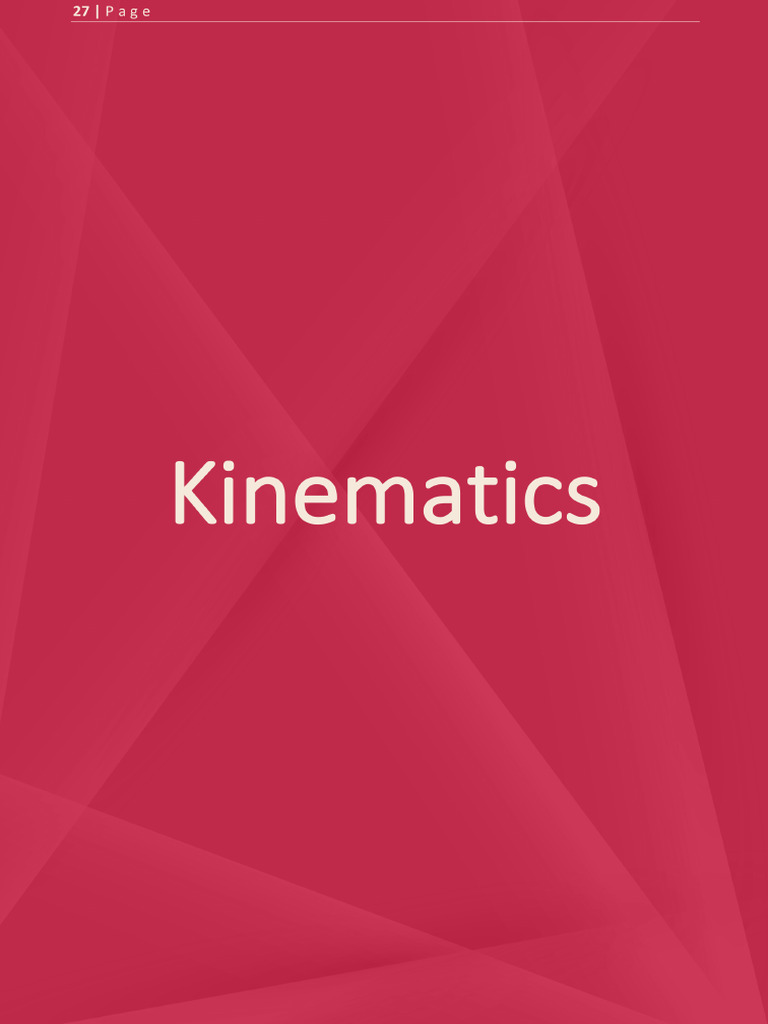 Chapter 2 - Kinematic | PDF