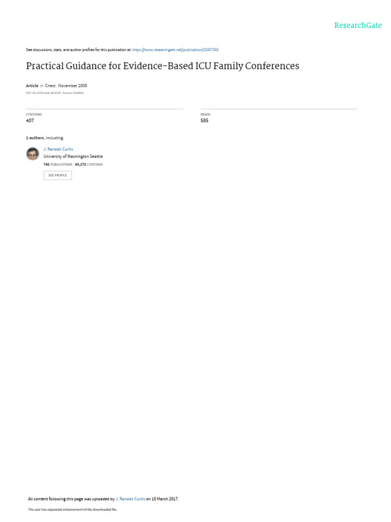 Practical Guidance For Evidence-Based ICU Family C | PDF | Intensive ...