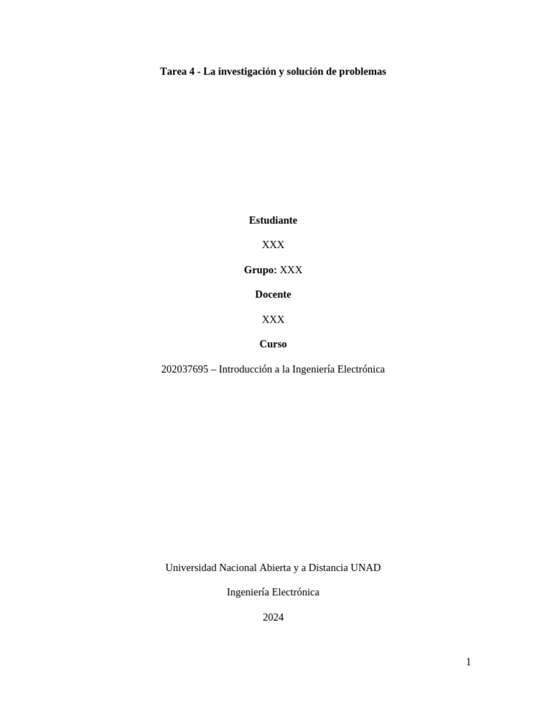 Estructura Documento Tarea 4 | PDF | Ingeniería