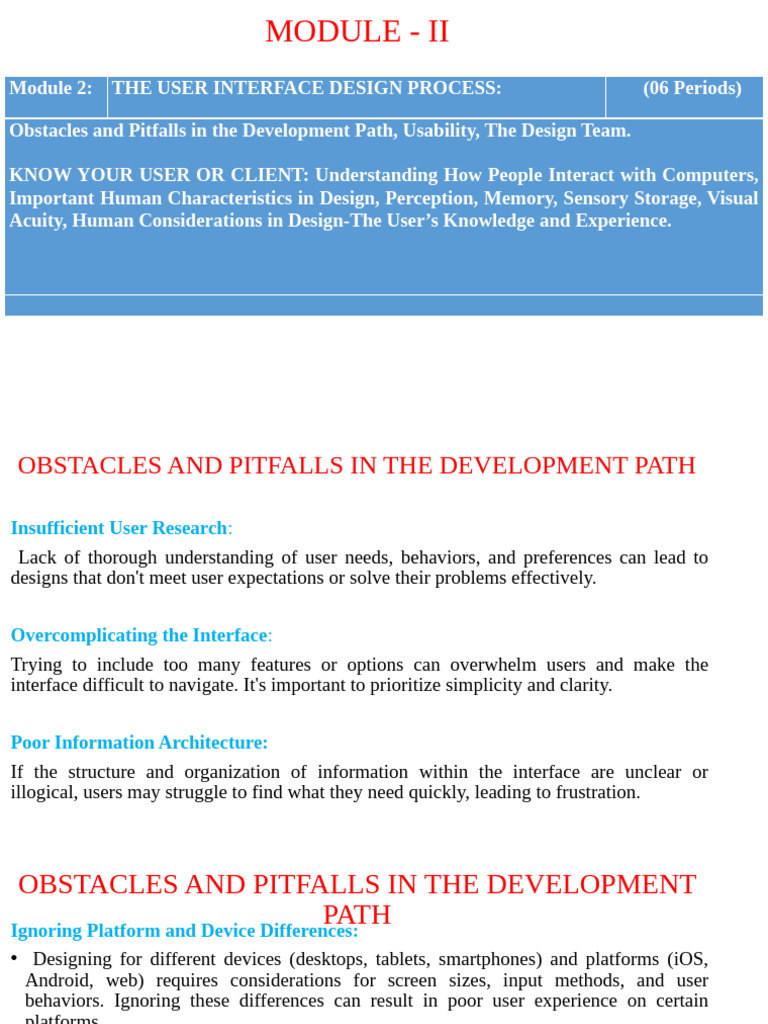 Module Ii | PDF | Perception | Usability