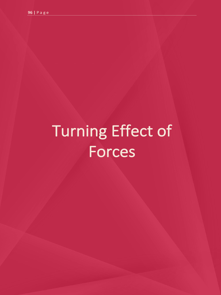 Chapter 6 - Turning Effect of Forces | PDF