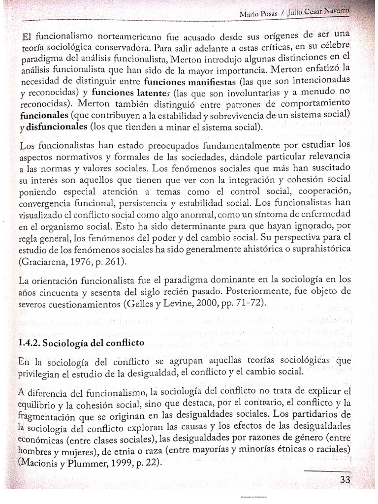 Posas, Mario y Julio Navarro. 2013. "Sociología Del Conflicto". en ...