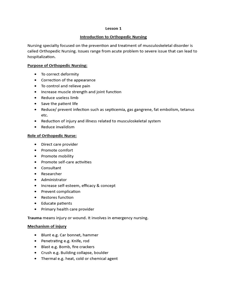 Lesson 1 | PDF | Orthopedic Surgery | Electromyography