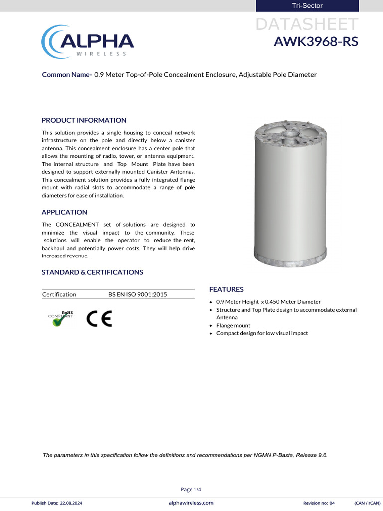 AWK3968-RS Datasheet | PDF