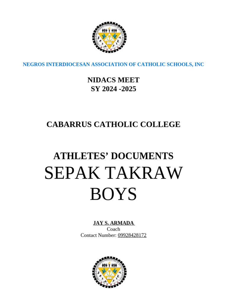 NIDACS Meet 2024-2025 Athletes' Info | PDF