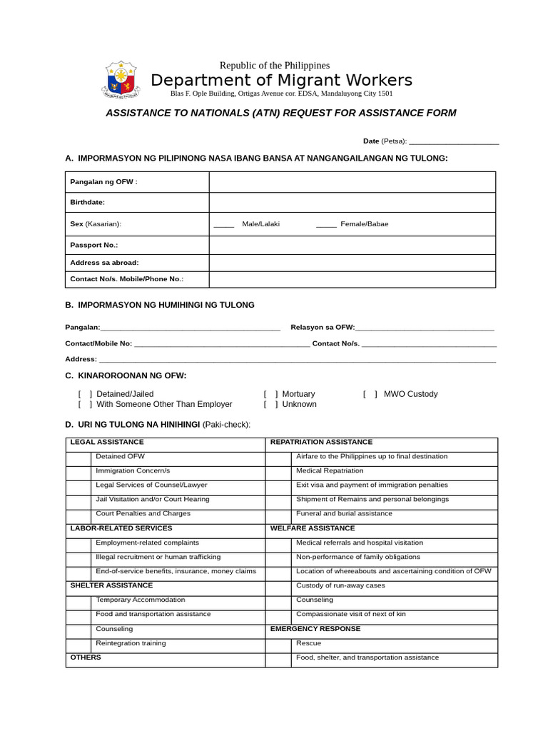 ATN-RFA-Form With Salaysay | PDF | Justice | Crime & Violence
