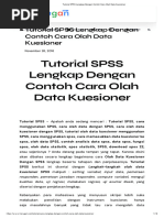 Tutorial SPSS Lengkap Dengan Contoh Cara Olah Data Kuesioner Dan Penjelasannya | PDF