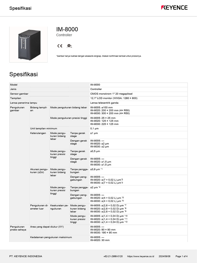 Spesifikasi Controller IM-8000 | PDF