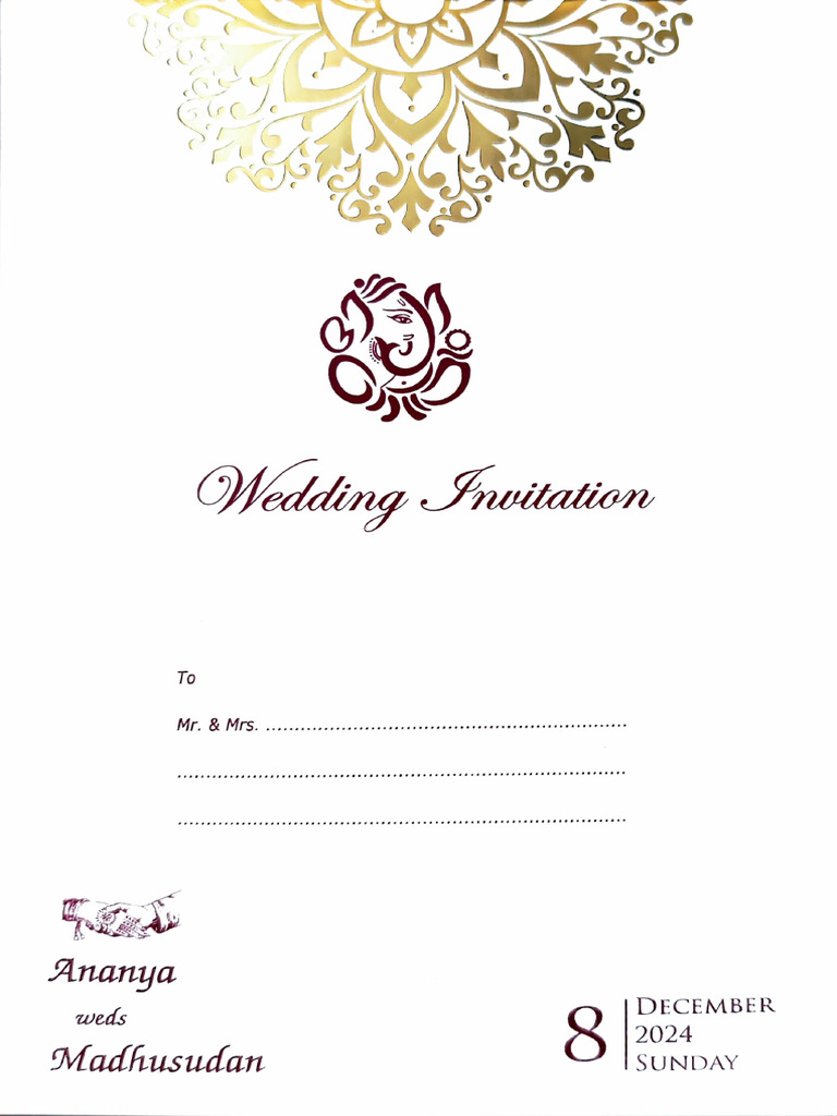 Ananya Wedding Invite | PDF