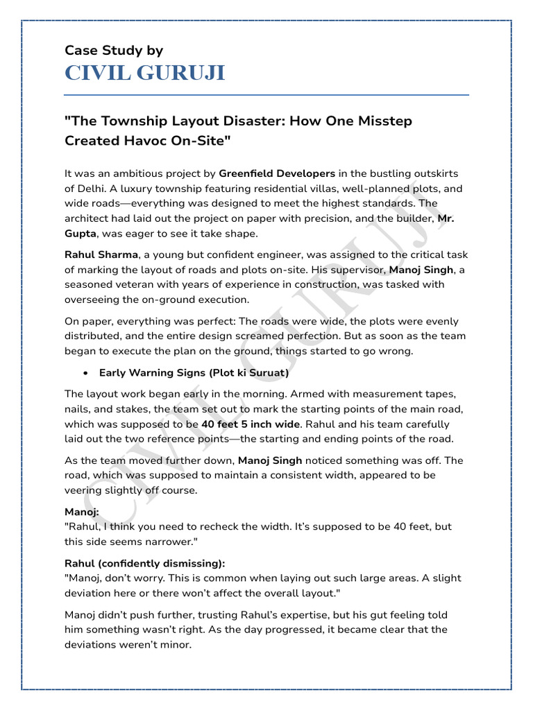 Layout Case Study by Civil Guruji | PDF